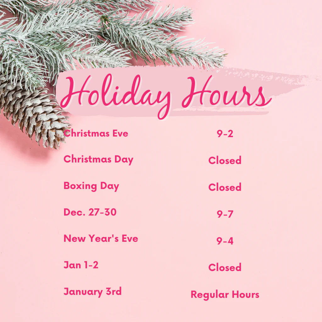 Holiday Hours – Confetti Sweets - Sherwood Park